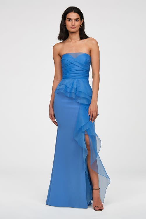 THEIA Theia Morgan Crepe and Organza Gown